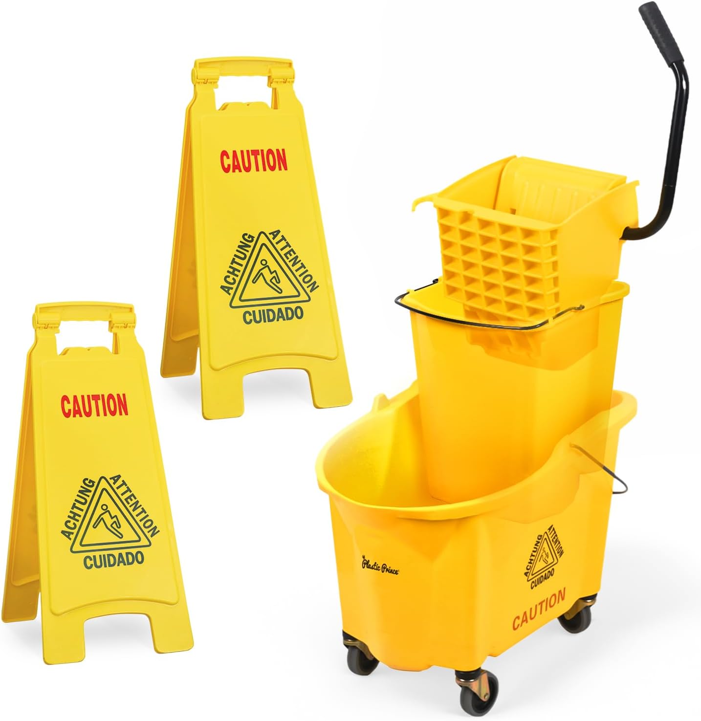 35-Quart Yellow Side-Press Mop Bucket and Wringer Bahrain | Ubuy