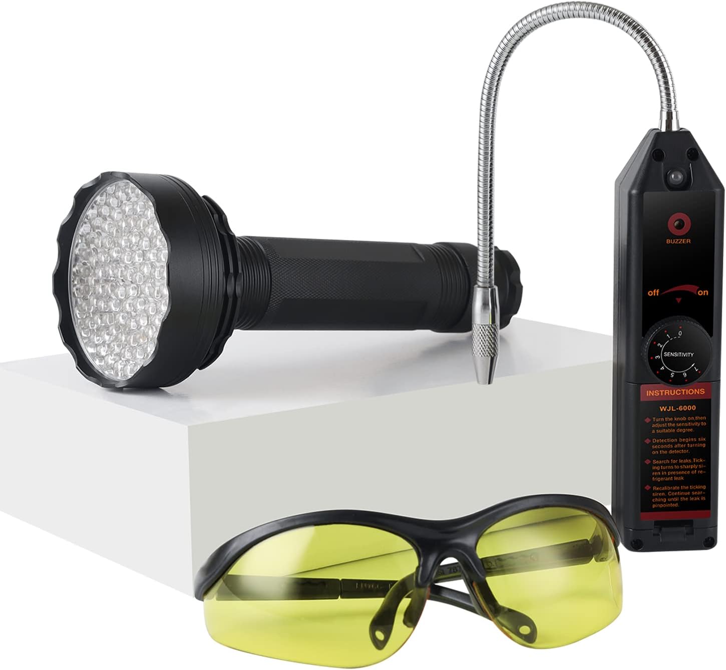 Lichamp AC Leak Detector Kit with UV Light and Protective Glasses in ...