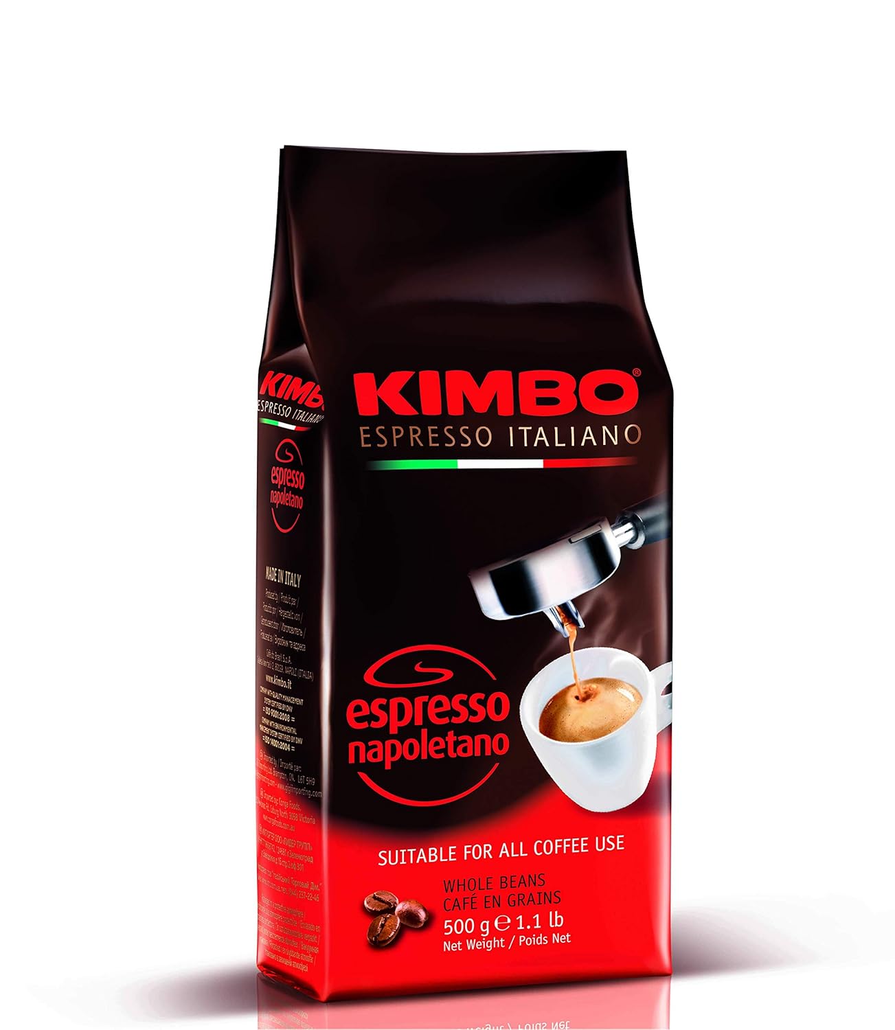 Kimbo Espresso Crema a and Italy Intensa Roast with Whole Dark Bag ...