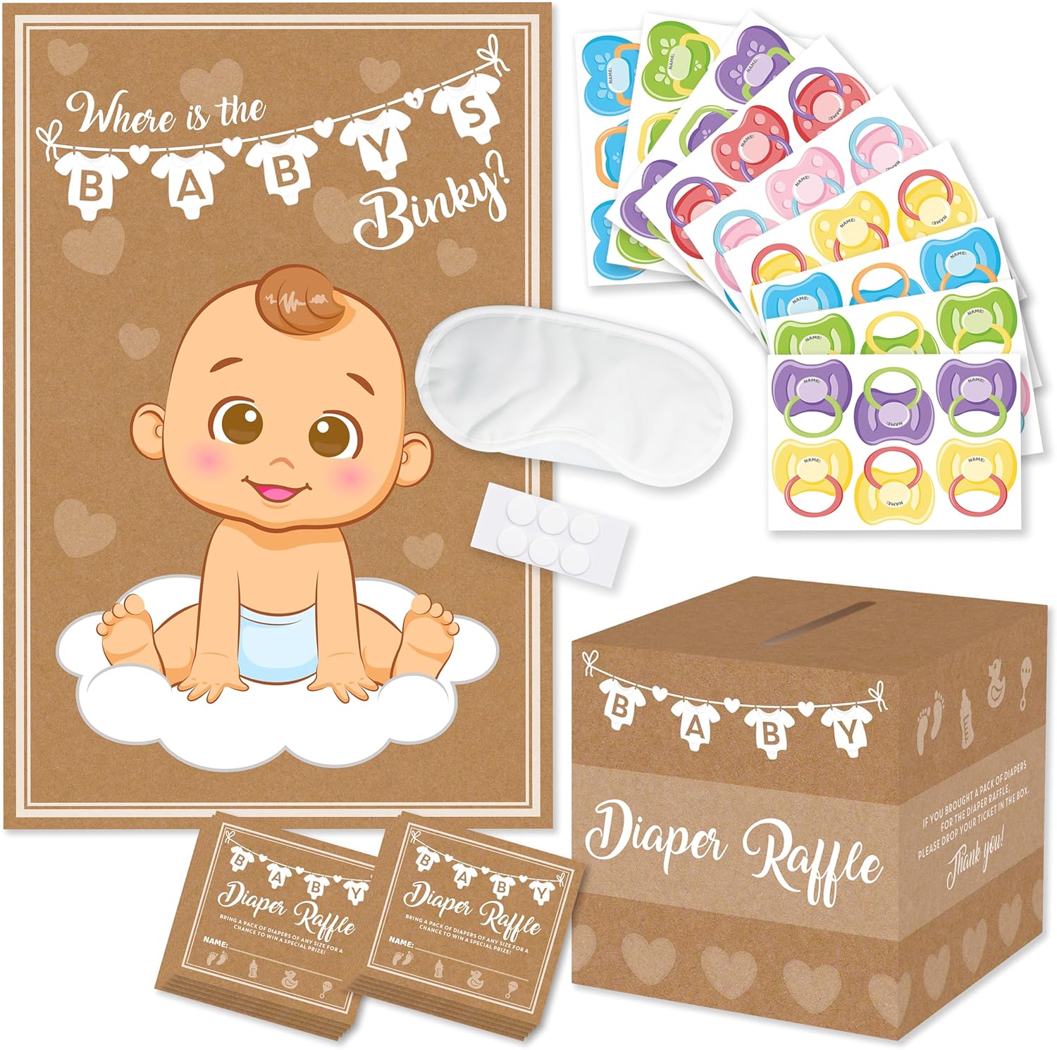 Funny Baby Shower Party Game - Pin the Pacifier on Bahrain | Ubuy